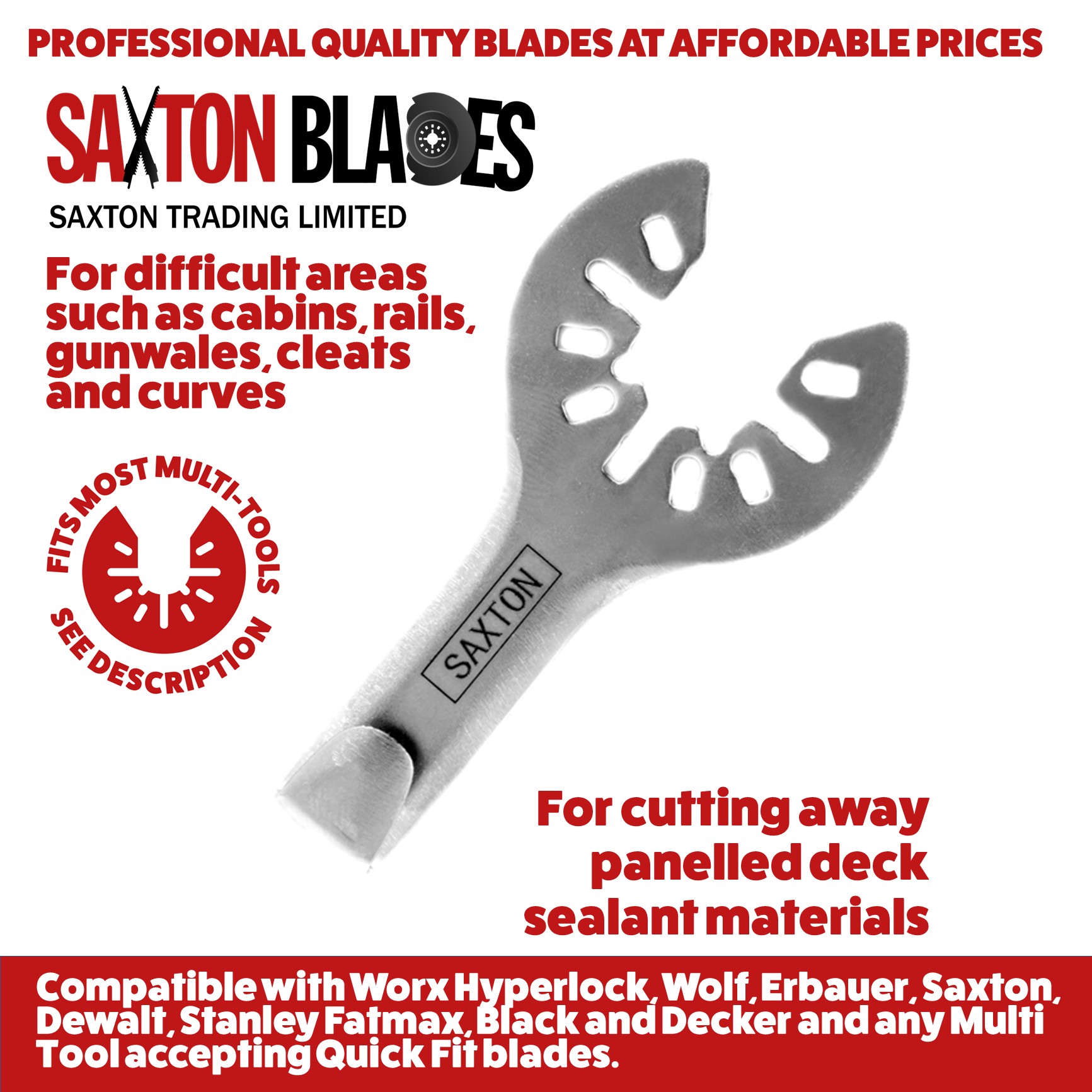 4mm Decking Blade - Quick Fit | Saxton Blades