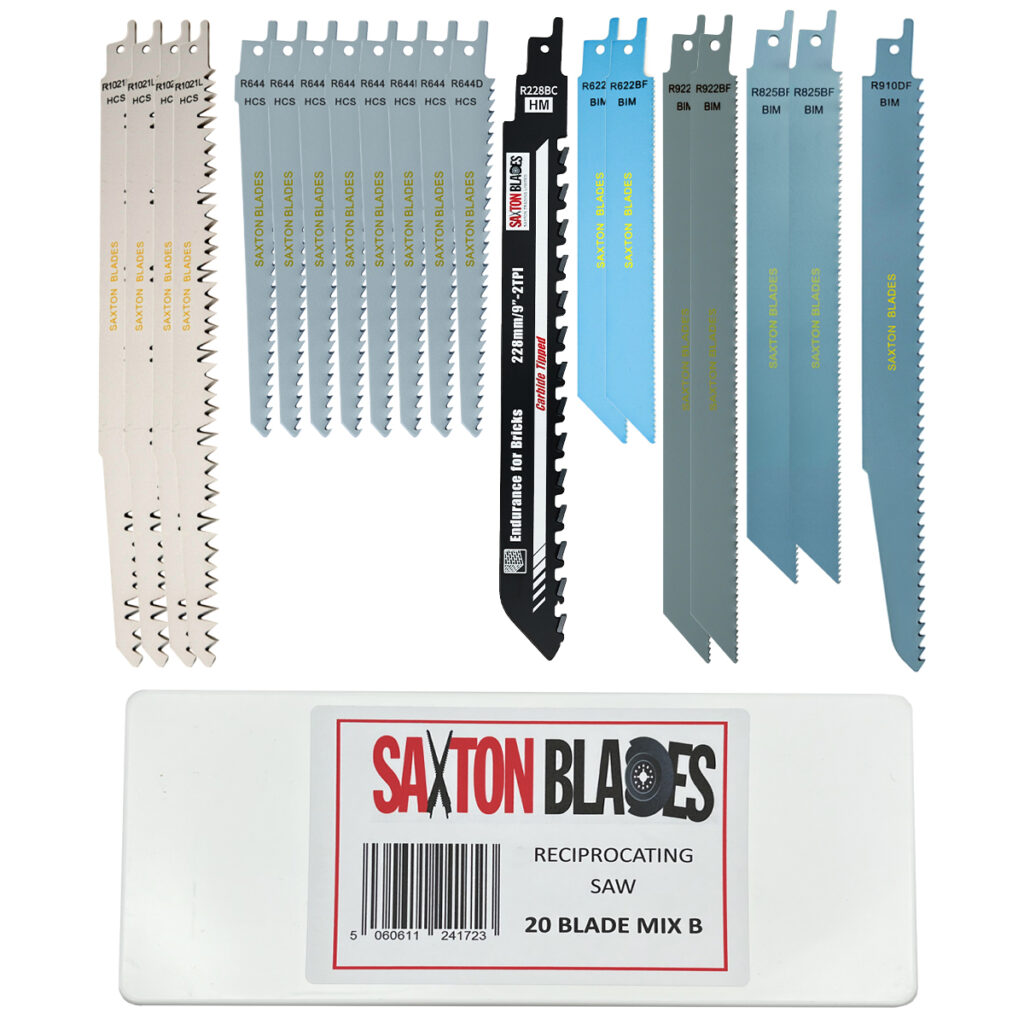 20 Blade Reciprocating Saw Blade Combo B | Saxton Blades