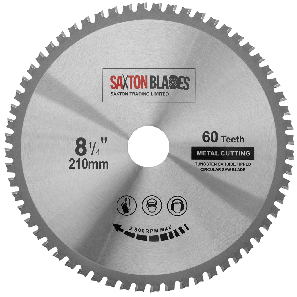 TCT Circular Blade 210mm x 60T Metal Cutting Saxton Blades