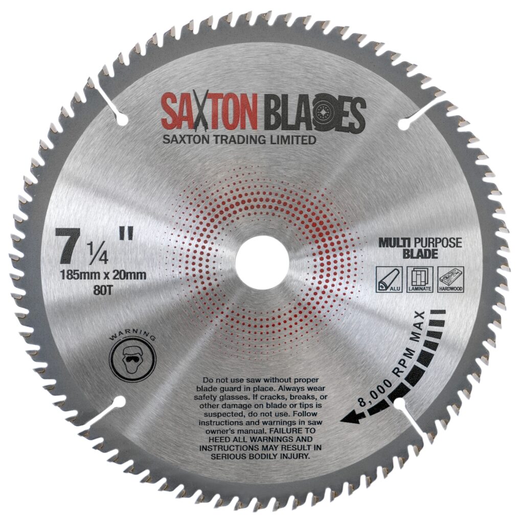 TCT Multi-Purpose Circular Blade 185mm x 80T x 20mm Bore (16mm ring ...