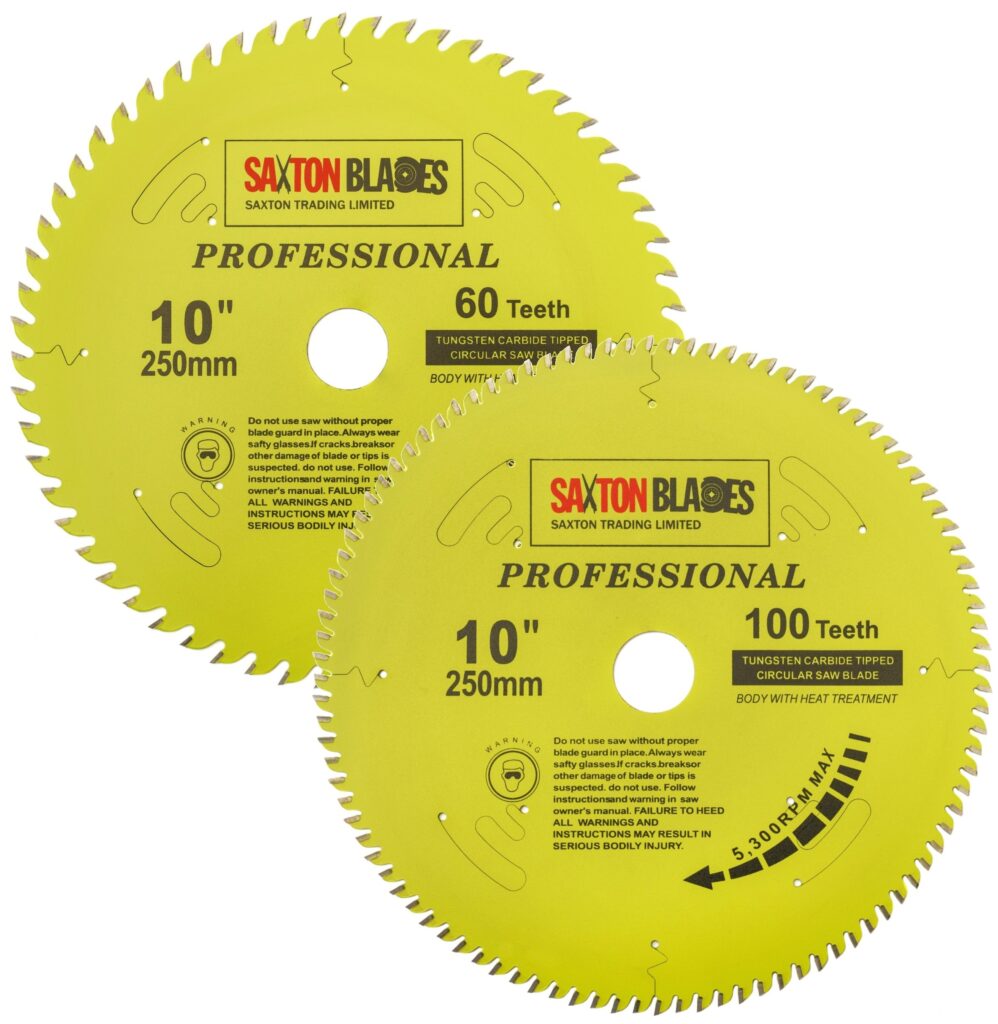 Professional Range TCT Circular Blade 250mm Pack A | Saxton Blades