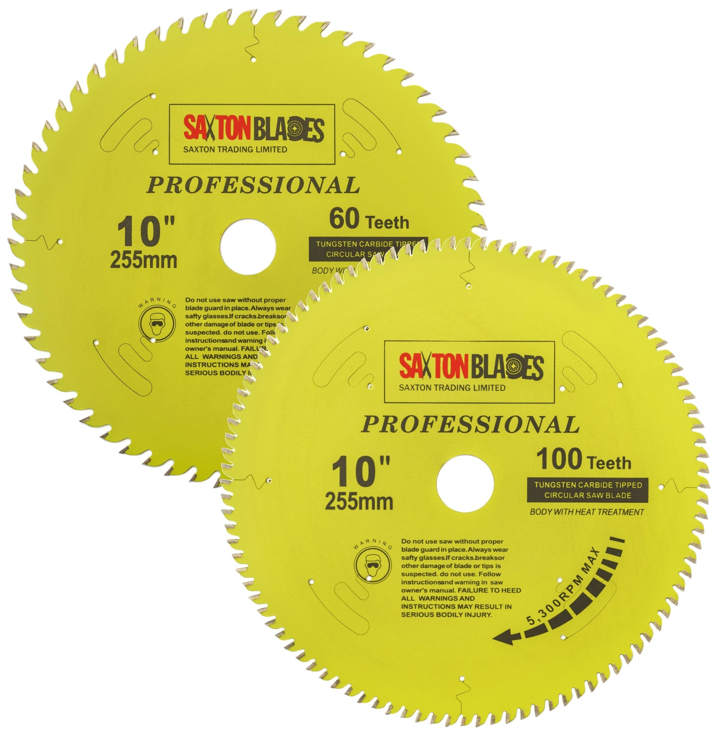Professional Range TCT Circular Blade 255mm Pack A | Saxton Blades