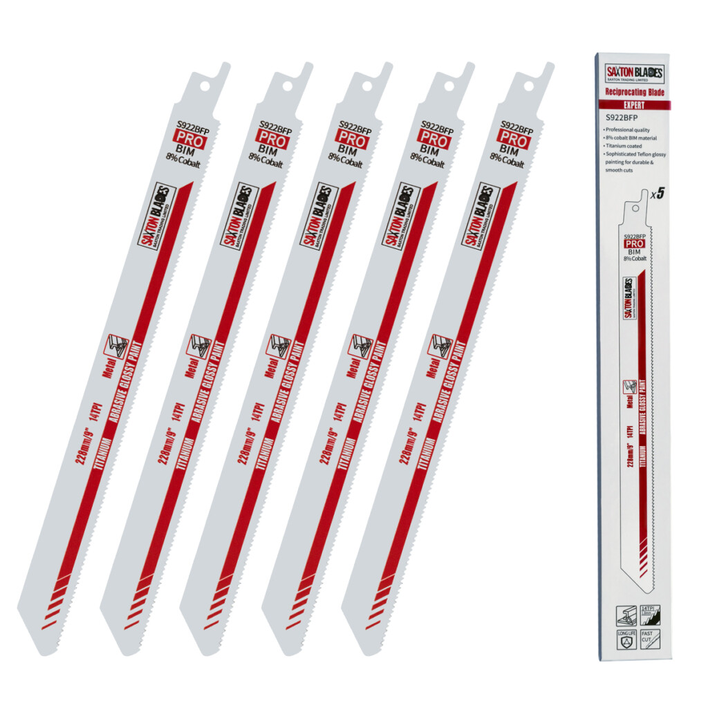 225mm Professional Range Reciprocating Saw Blade Bi-Metal 8% Cobalt ...